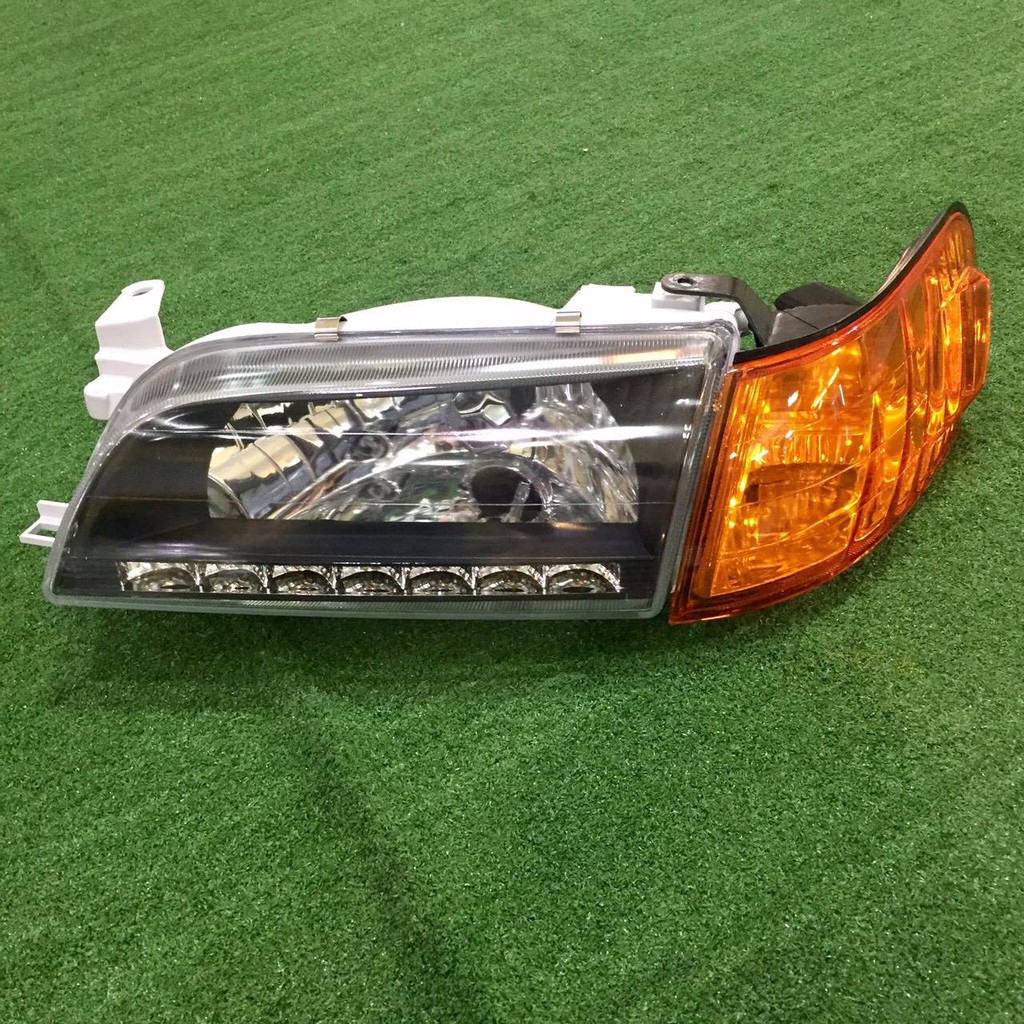 ใหม่ล่าสุด!!! ไฟหน้า ae100 ae101 collora 1992-1995 โคมดำเพชร LED ^^โคม ...