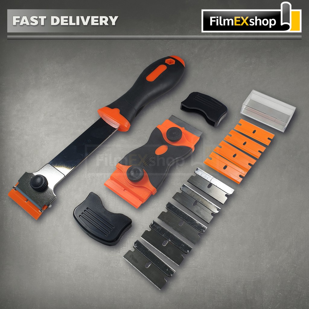 มีดขูดทำความสะอาดกระจก มีดขูดสี ลอกฟิล์ม คัตเตอร์ขูดสี เครื่องมือติดฟิล์ม Scraper SCR-22 ...