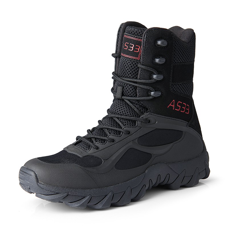 High Cut Mans Tactical Boots Outdoor Military Combat Boots Non Slip ...