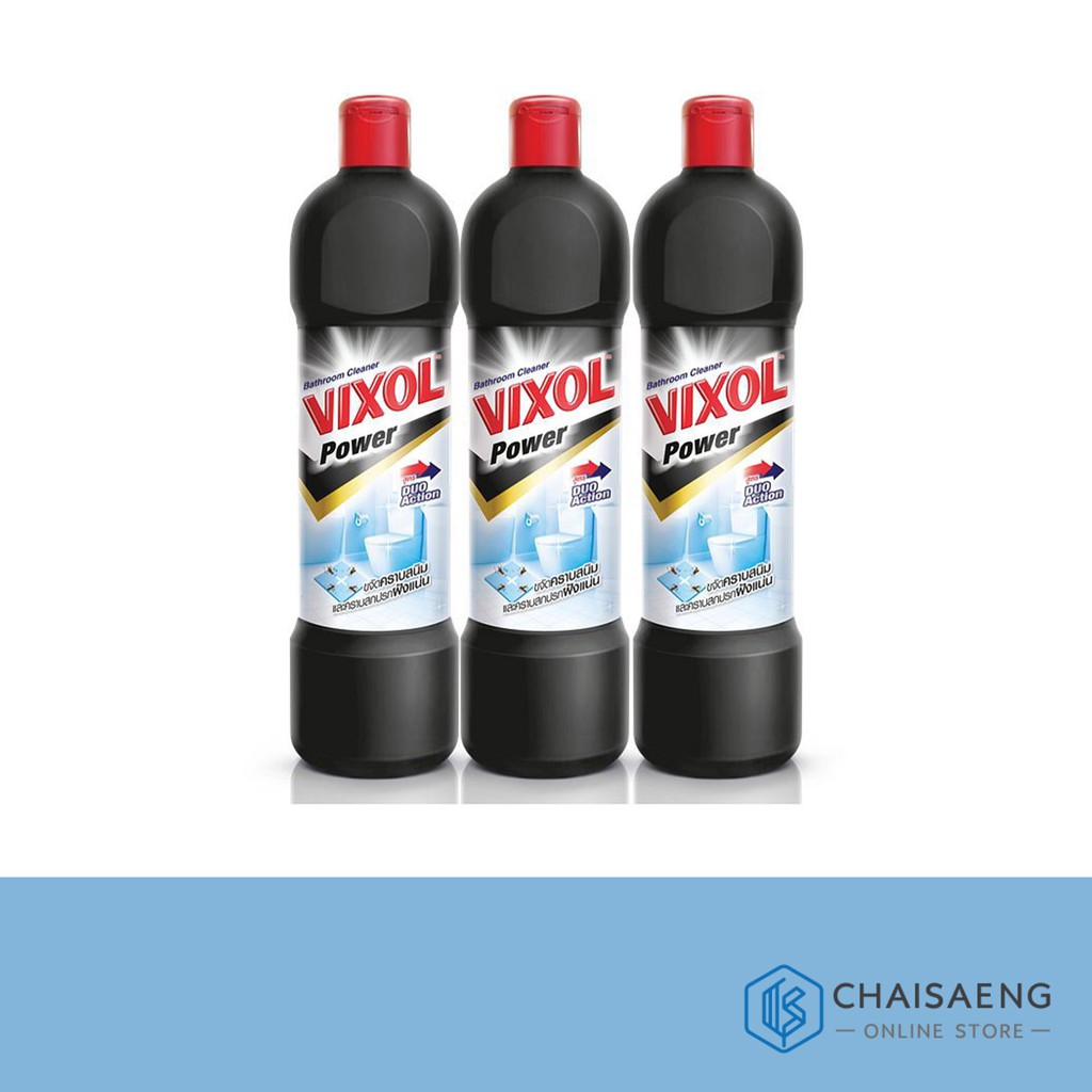 (แพ็ค 3) Vixol Power DUO Action Bathroom Cleaner วิกซอล พาวเวอร์ ...