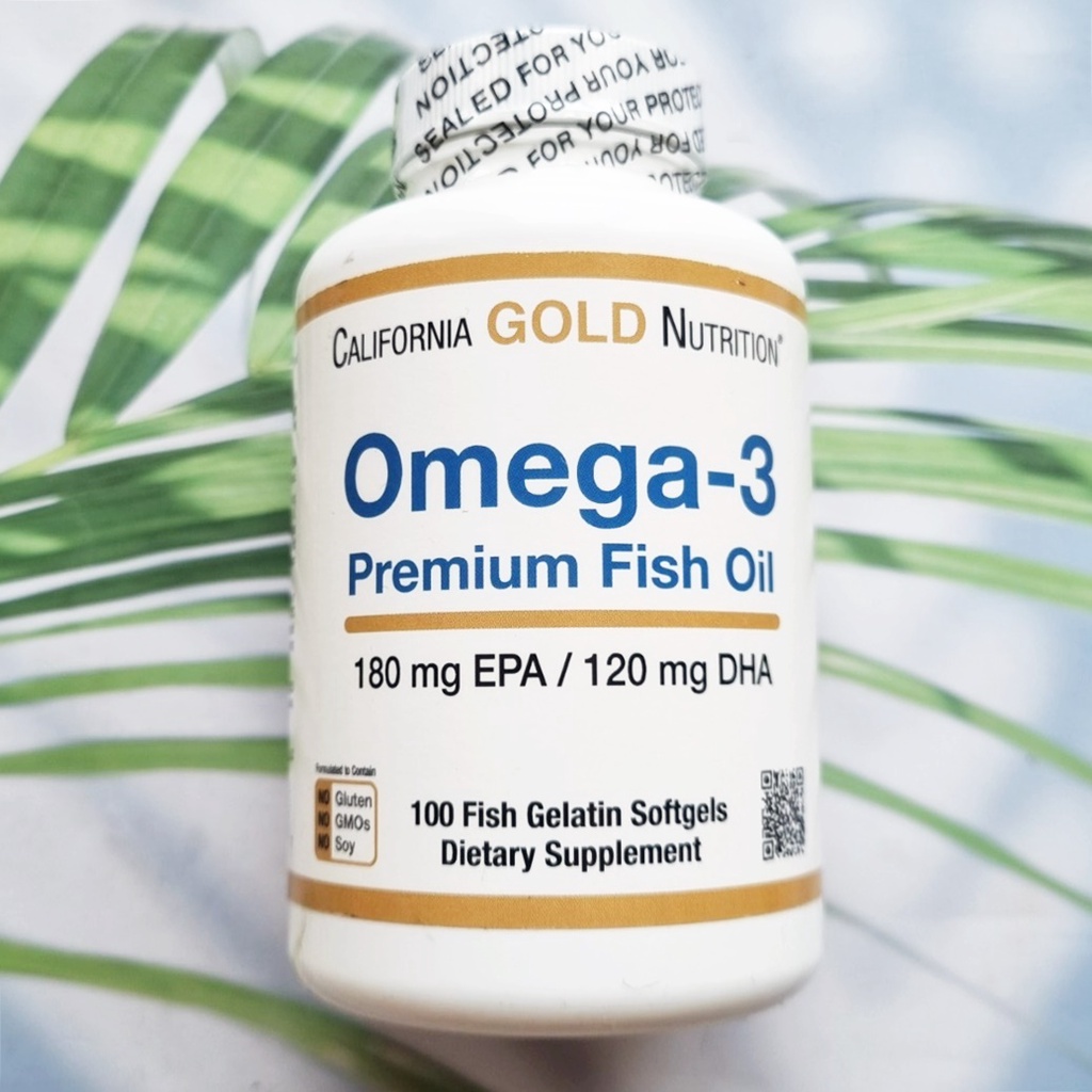 (CGN®) Omega-3, Premium Fish Oil 1,000mg* 100 Fish Gelatin Softgels ...
