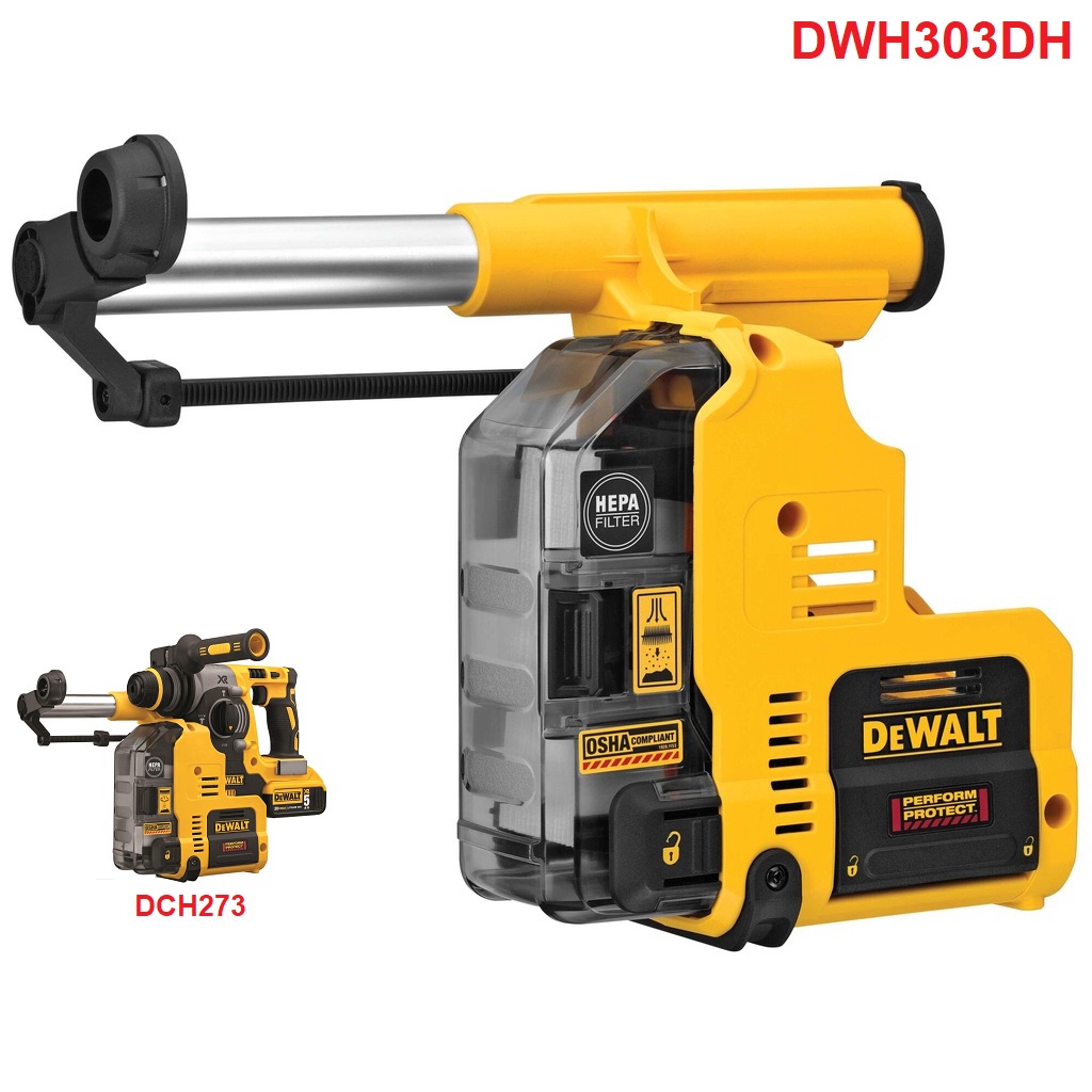 DEWALT เครื่องดูดฝุ่นสำหรับสว่านโรตารี่ไร้สาย DCH273 รุ่น DWH303DH ...