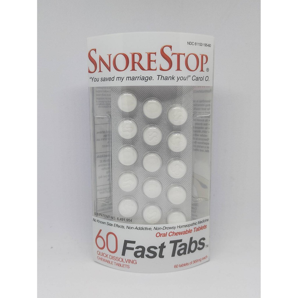 อาหารเสริมลดอาการนอนกรนจากอเมริกา : SnoreStop® FastTabs™ 60 เม็ด ...