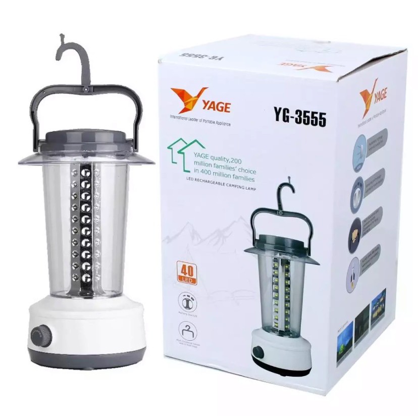 YAGE โคมไฟ โคมตะเกียง SMD LED 40 ดวง ปรับความสว่างได้ รุ่น YG-3555 | Shopee Thailand