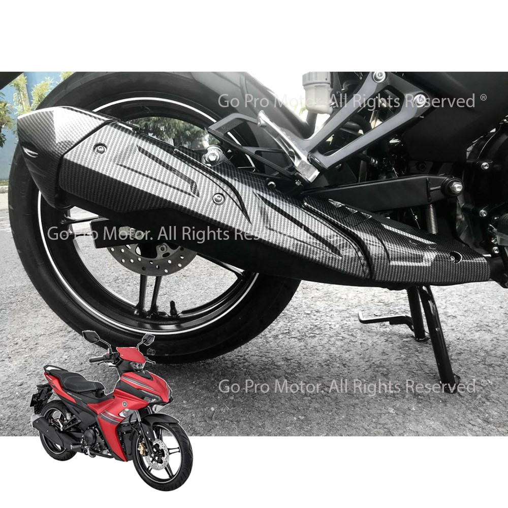 [ของแท้] Exciter 155 VVA Carbon Exhaust Hip Cover | Shopee Thailand