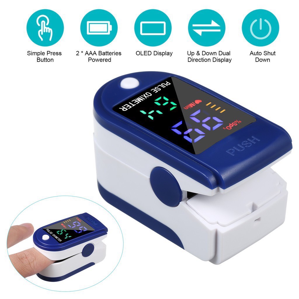 Fingertip Pulse Oximeter เครื่องวัดออกซิเจนปลายนิ้ว เครื่องวัดออกซิเจน ...