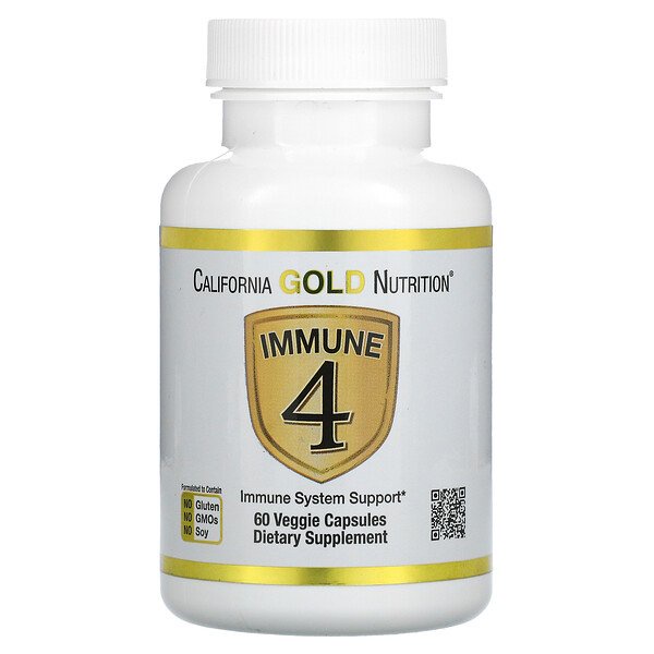 California Gold Nutrition,Immune 4,Immune System Support,60,360 ...