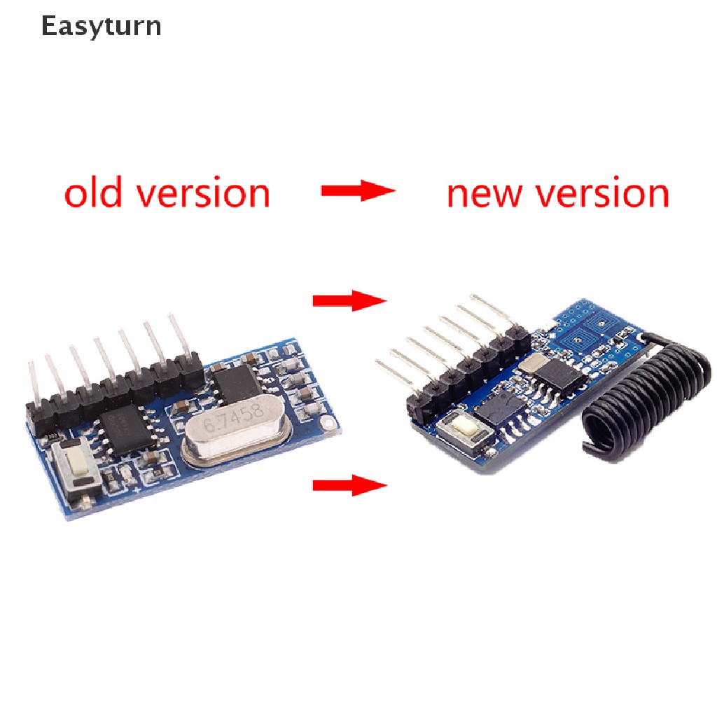 Easyturn 1Pc 433mhz rf receiver learning code decoder module 4 channel for 1527 encoding TH ...