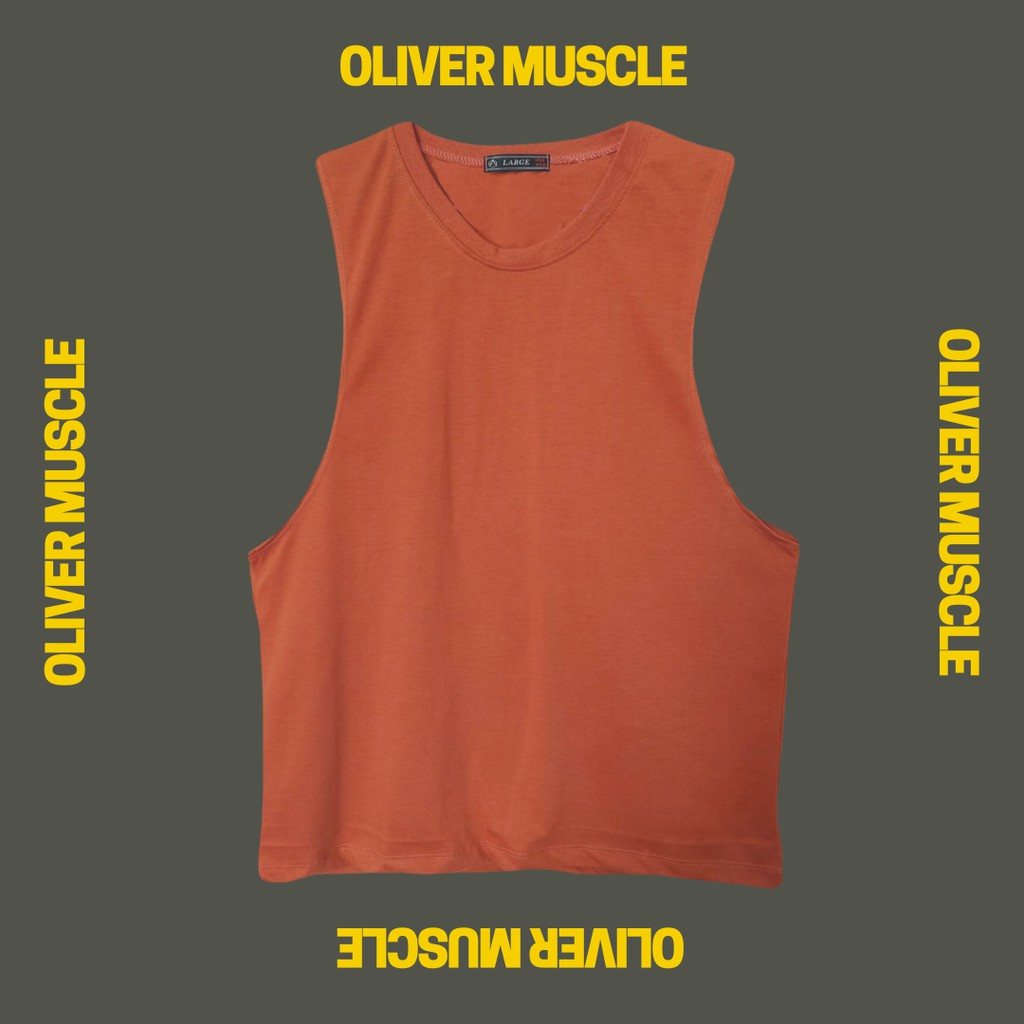 OLIVER MUSCLE เสื้อแขนกุดผู้ชาย ไม่หดไม่ย้วย ใส่วิ่งออกกำลังกาย แบรนด์ ...