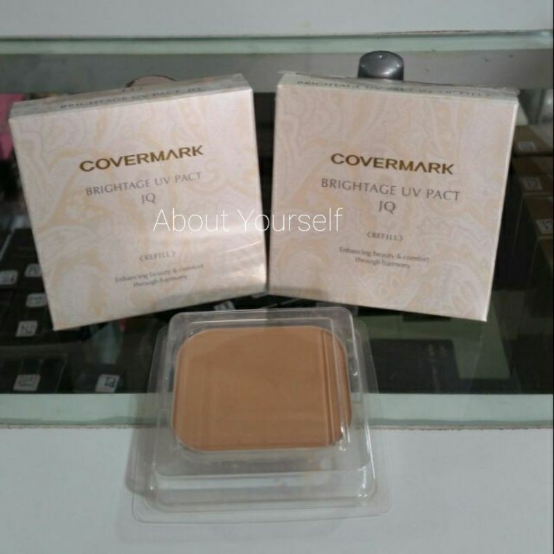 รีฟิล! แป้งผสมรองพื้น Covermark Brightage UV Pact JQ REFILL ขนาด 10 ...