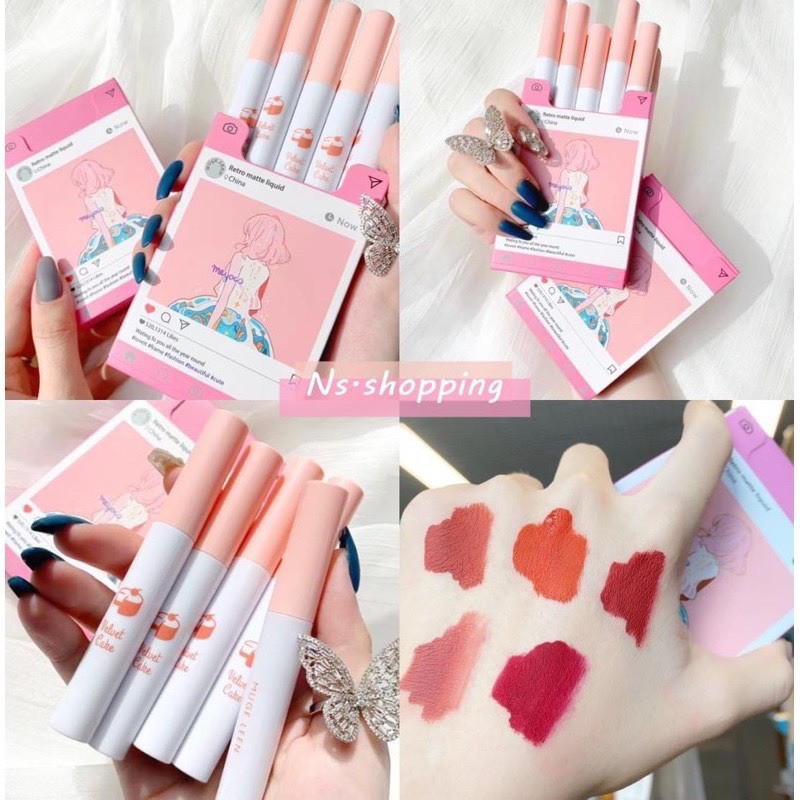 กลอส velvet MUGE LEEN retro matte liquid no.27576 | Shopee Thailand