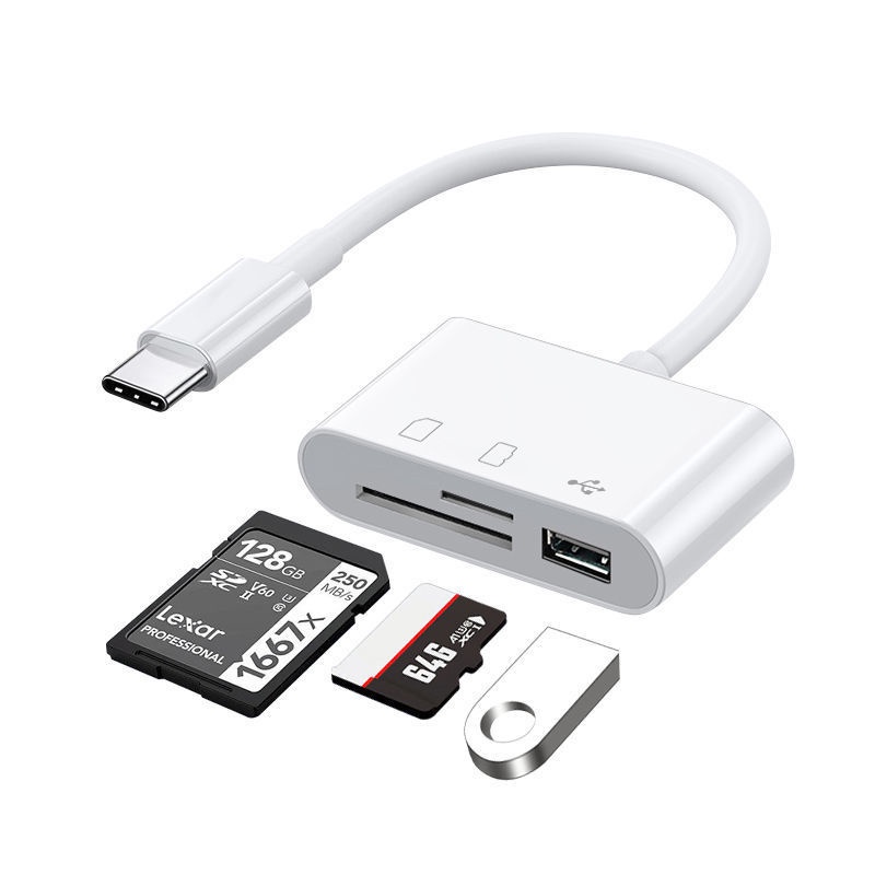 Card Reader USB Type C 3 ใน 1 อะแดปเตอร์สาย USB HUB + TF SD READER ...