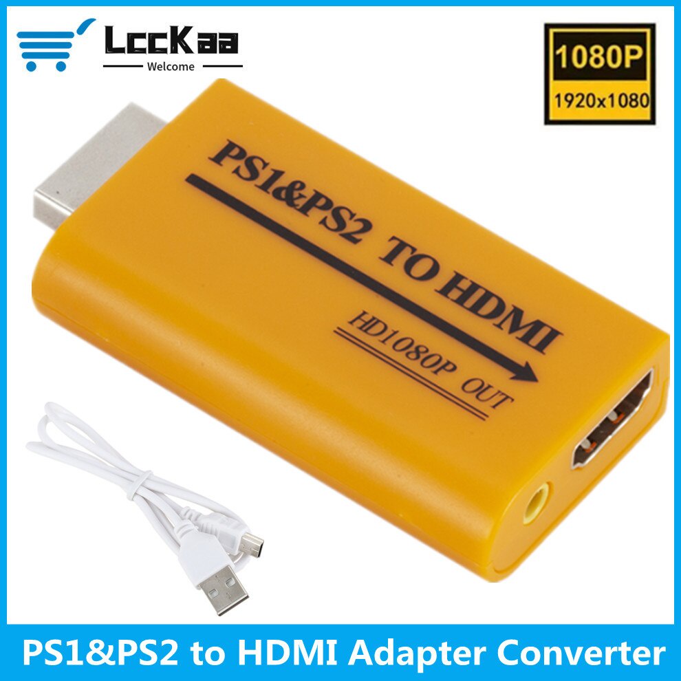 PS1/PS2 Converter Adapter To HDMI-compatible Up to 1080p Monitor Output ...