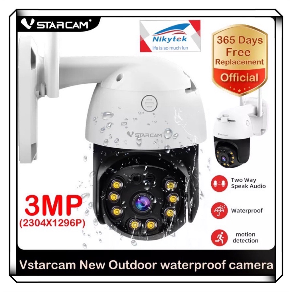 Vstarcam CS64 ใหม่กล้องวงจรปิดไร้สาย Outdoor ความละเอียด 3MP(1296P) | Shopee Thailand