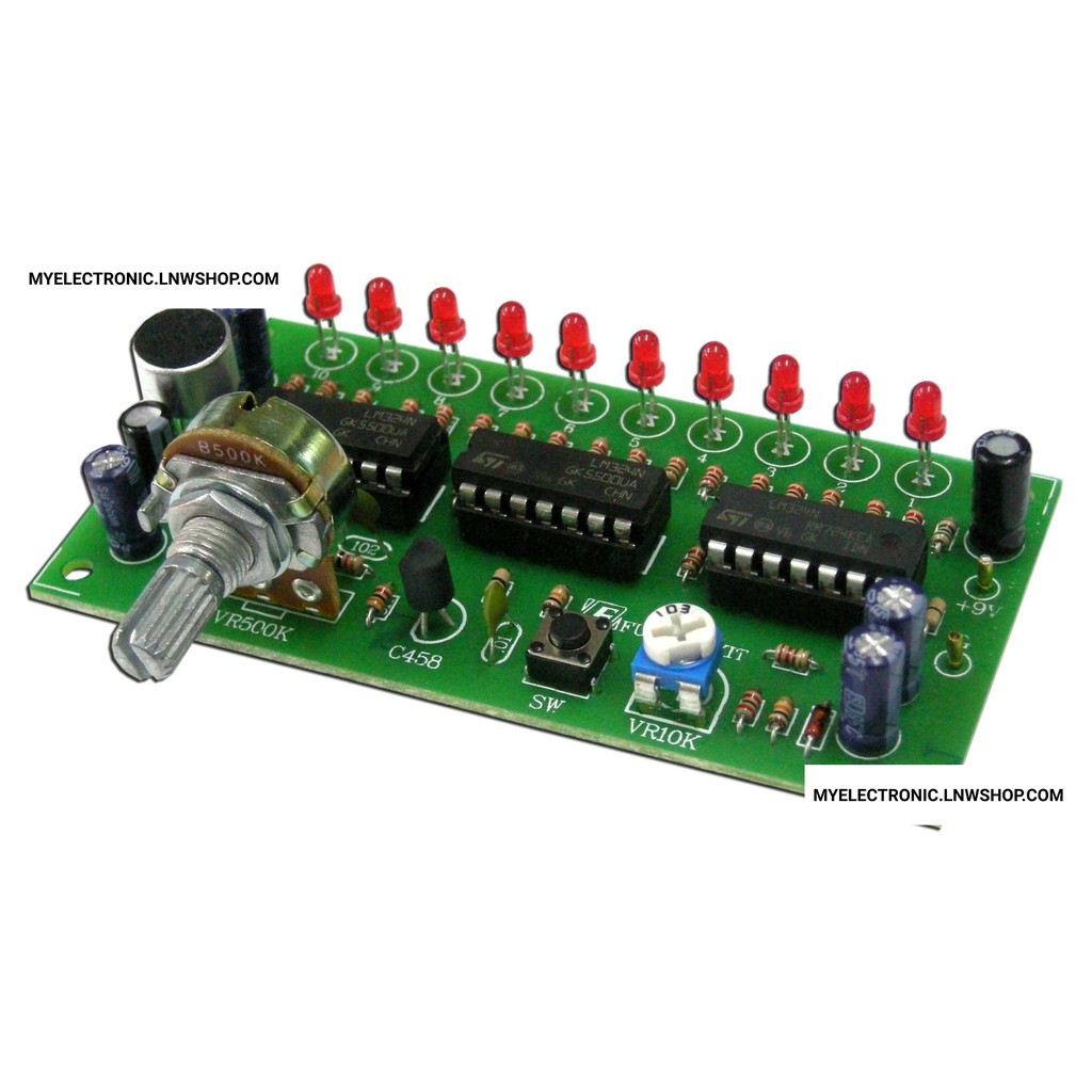 FUTURE KIT FA181 ชุดลงปริ้น วงจร เกมส์ทดสอบพลังเสียง10LED ประกอบลงปริ้น แล้ว โครงงาน ศึกษา ...