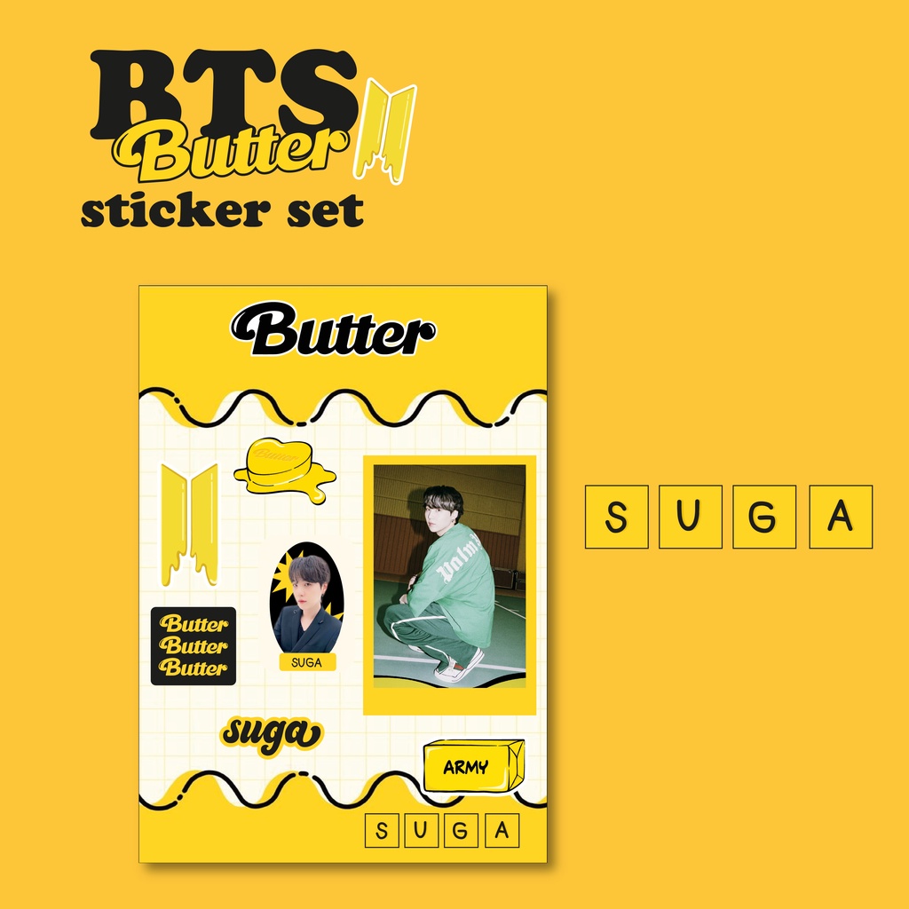 พร้อมส่ง BUTTER STICKER SET [Sticker Die-cut] A6 | Shopee Thailand
