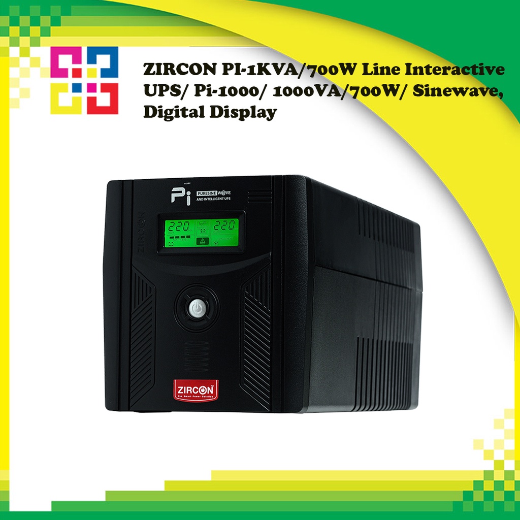 ZIRCON PI-1KVA/700W Line Interactive UPS/ Pi-1000/ 1000VA/700W ...