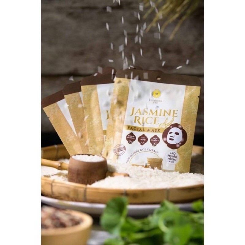 Pinnara Jasmine Rice Facial Mask | Shopee Thailand