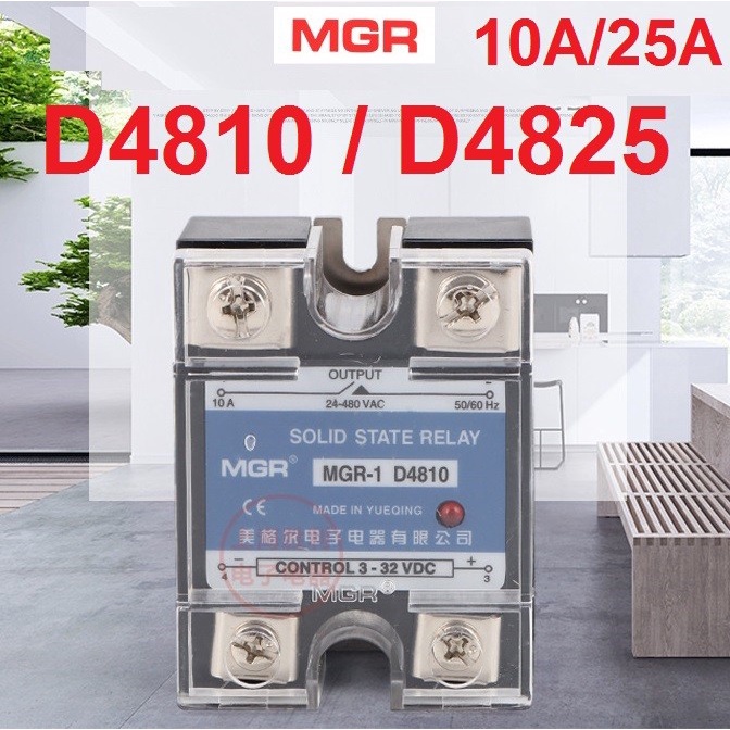 รีเลย์โซลิดสเตท 100% 10A 25 โหลดควบคุม MGR-1 D4810 D4825 $ | Shopee ...