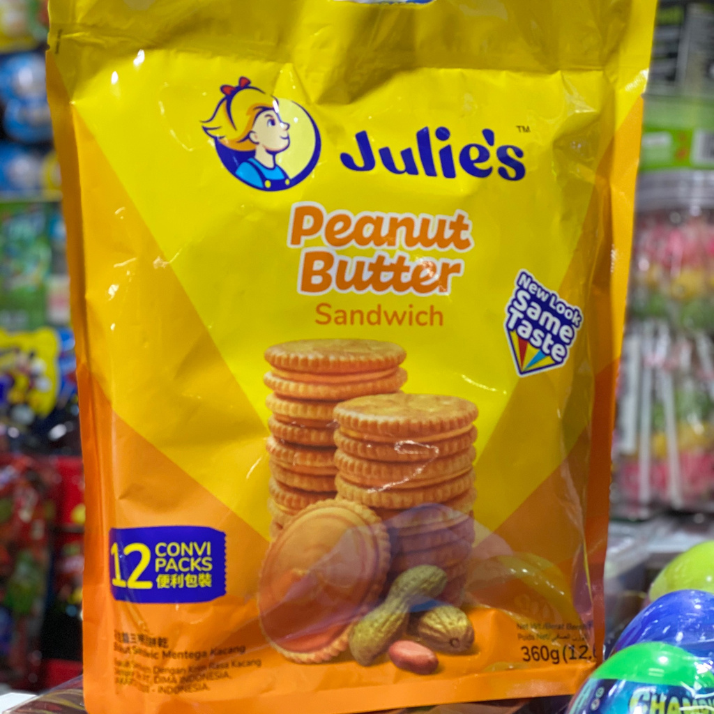 Julie’s peanut butter Sandwich 360g 12pcs | Shopee Thailand