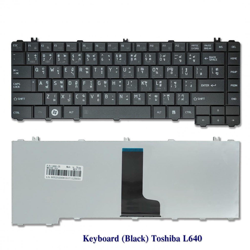 KEYBOARD TOSHIBA คีย์บอร์ด Toshiba Satellite C600 C640 L640 L645 L635 ...