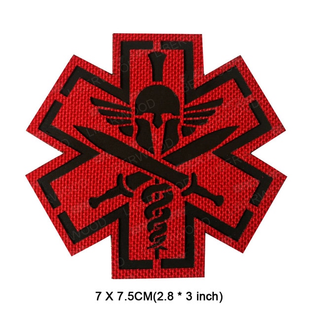 IR patch FIRST AID Reflective Medic EMT EMS Emergency Rescue patch ...