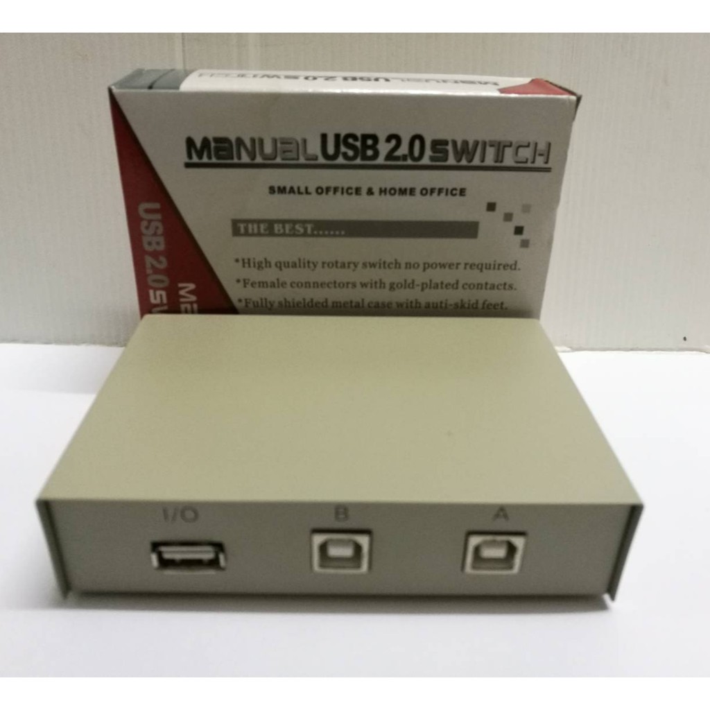 BOX 2 Port USB 2.0 Printer 2 Switch (MT-1B2A) | Shopee Thailand