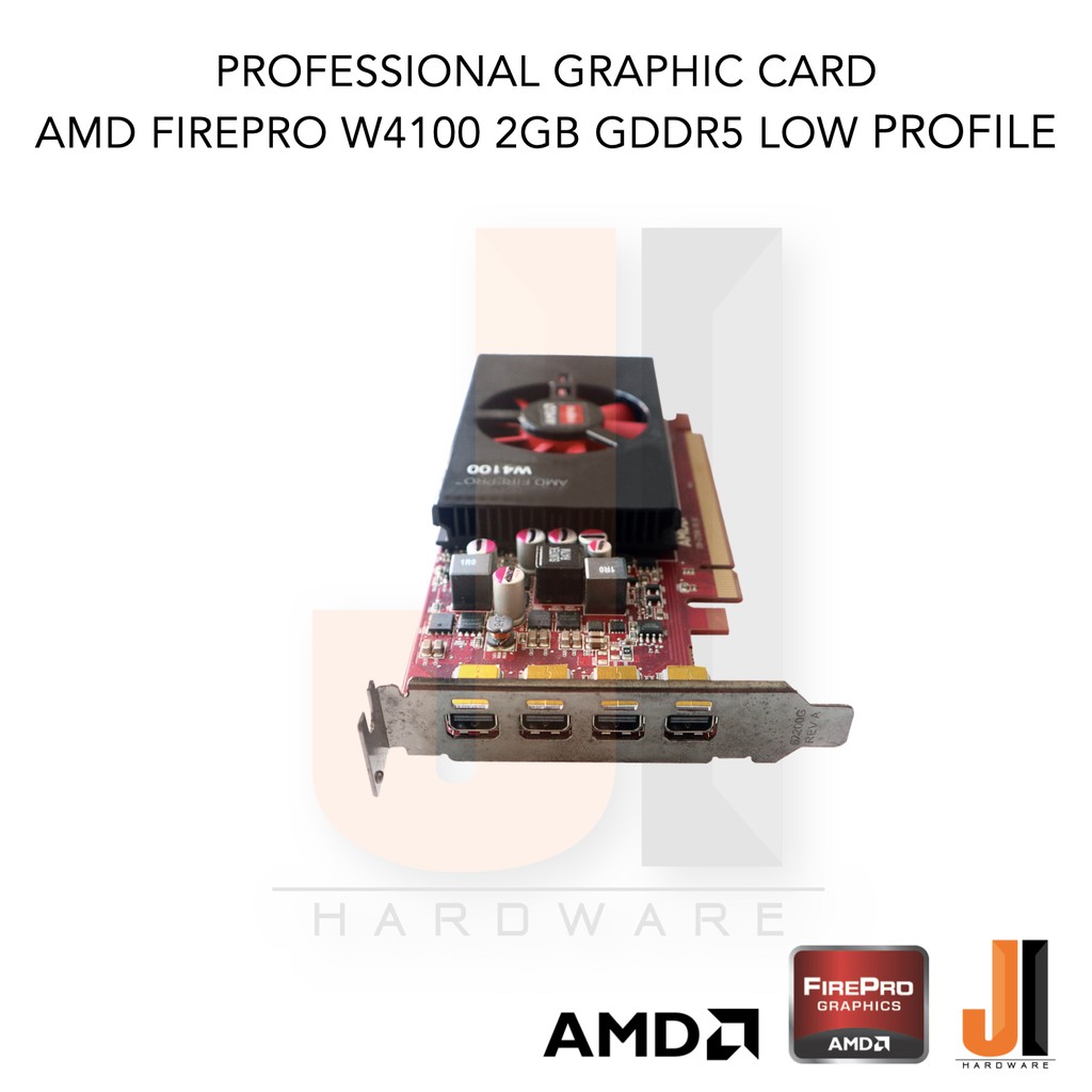 Professional Graphic Card AMD FirePro W4100 2GB 128-Bit GDDR5 Low Profile (มือสองสภาพดีมีการรับ ...