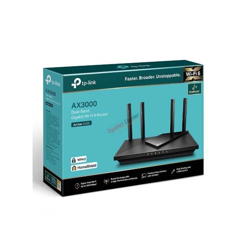 Archer AX55 TP-Link AX3000 Dual Band Gigabit Wi-Fi 6 Router | Shopee Thailand