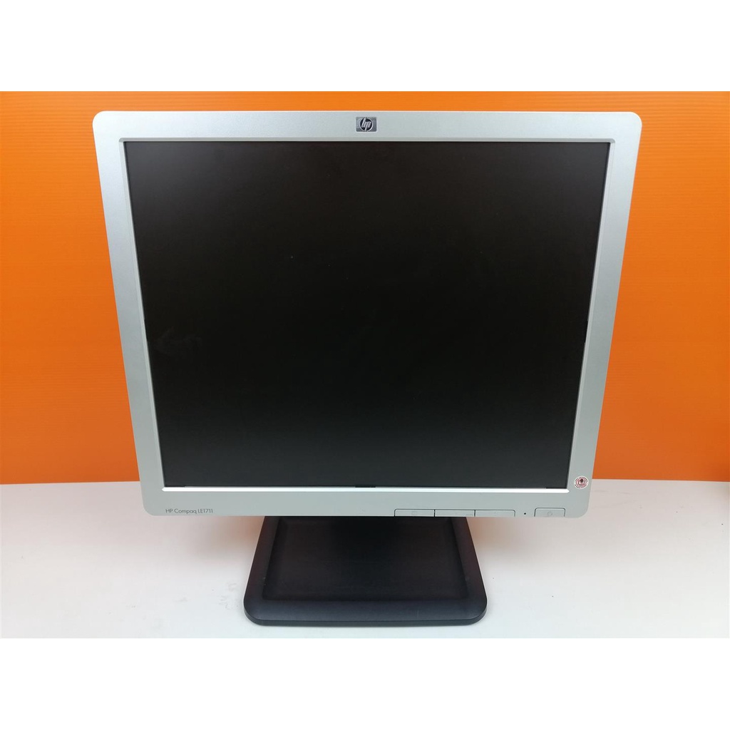 Monitor HP 17"นิ้ว LCD สแควร์ จอมอนิเตอร์ พร้อมสายไฟ AC สาย VGA ...