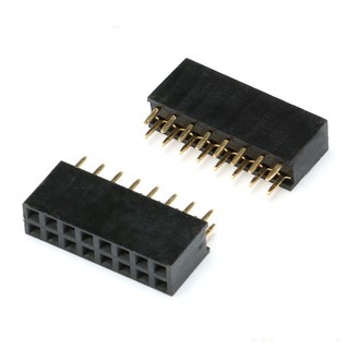 10 ชิ้น Double Row Pin Female Header Socket Pitch 2 . 54 มม. 2x2p 3p 4p 5 P 6 P 8 P 10p 12p 40p ...