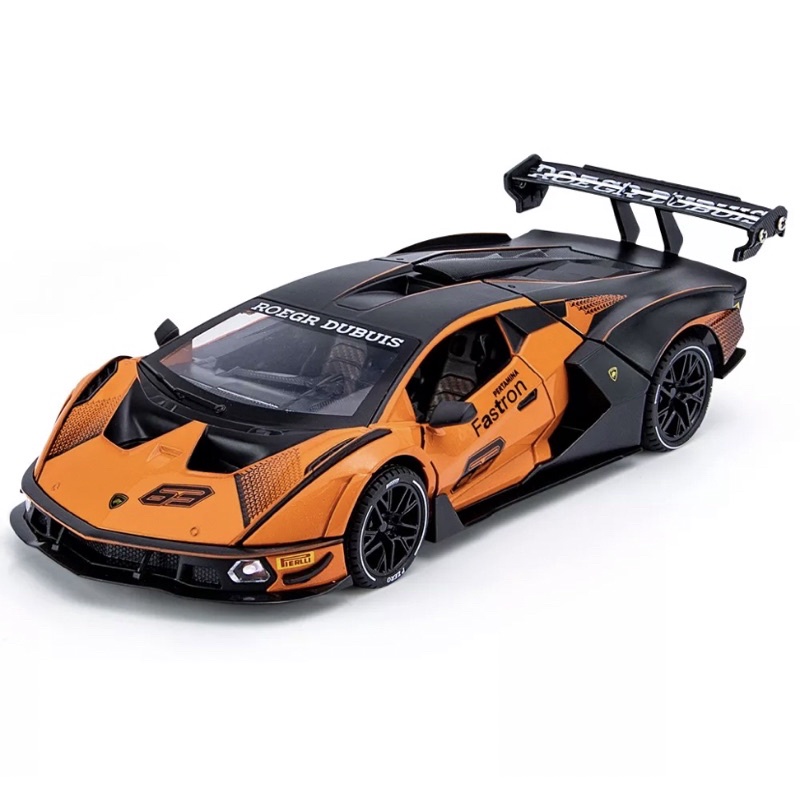 โมเดลรถเหล็ก Lamborghini SCV 12 สเกล1:24 มีเสียงและมีไฟรายละเอียดสวยสม ...