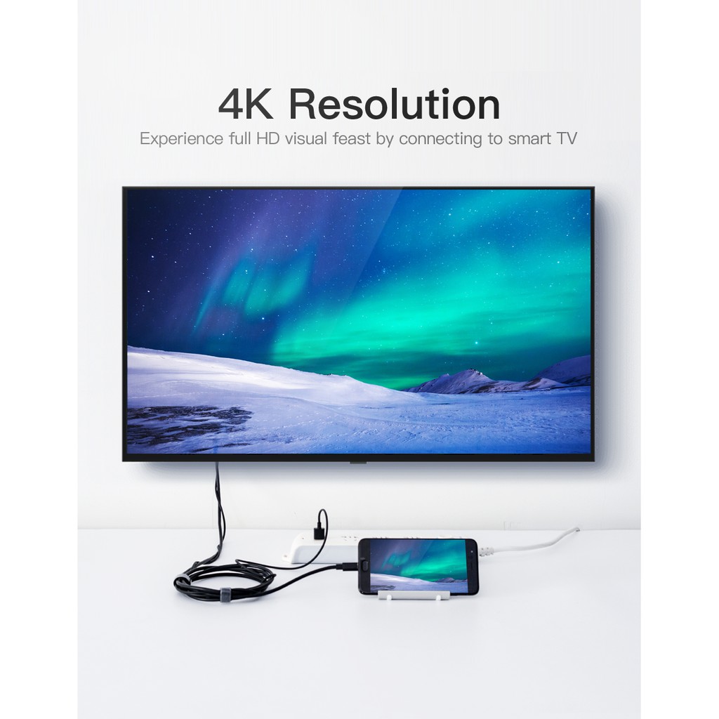 Cable Type-C to HDMI with USB Power Supply Vention สายแปลงสัญญานภาพ จาก ...