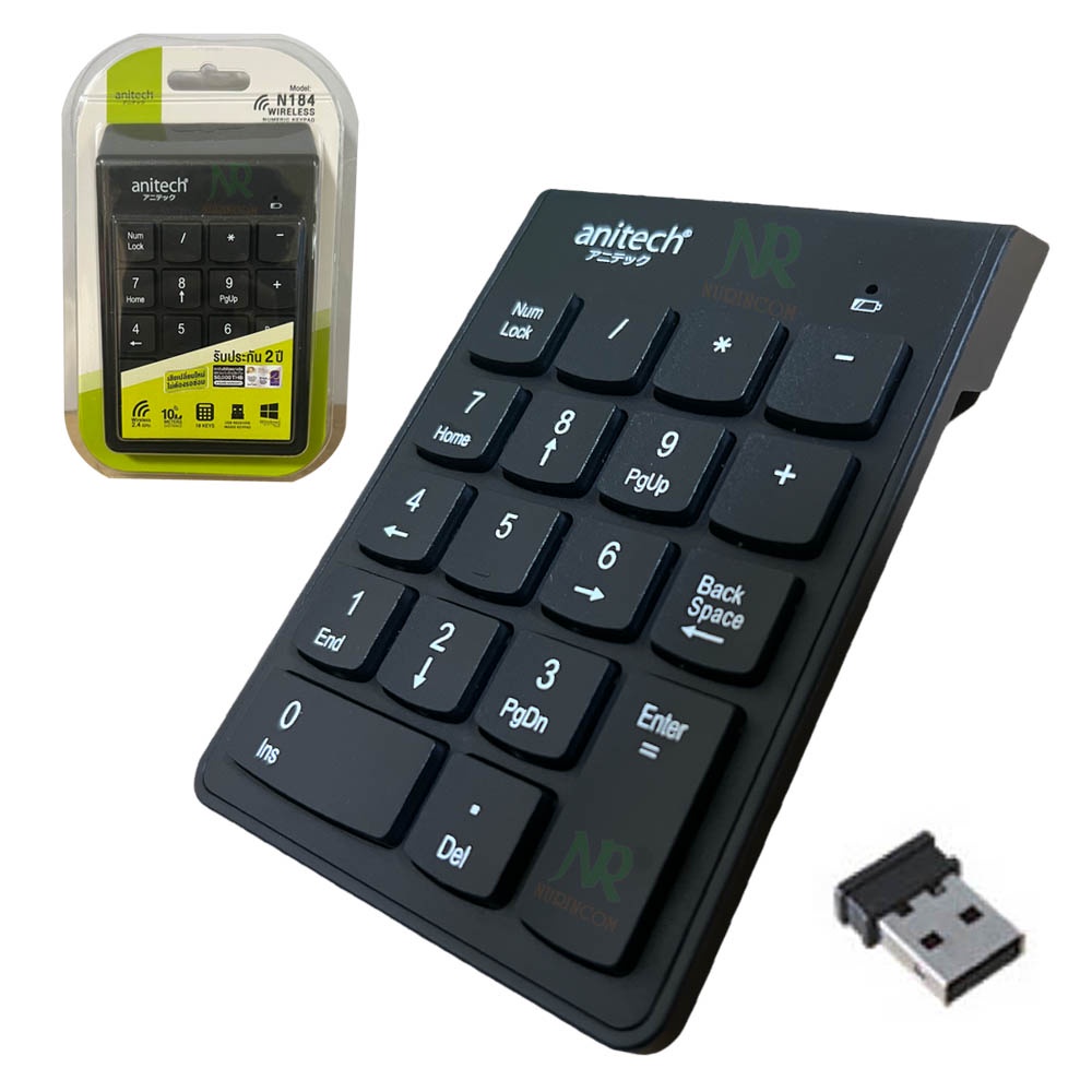 Anitech Keypad Wireless N184 ปุ่มคีบอร์ดมาตรฐาน 18 ปุ่ม | Shopee Thailand