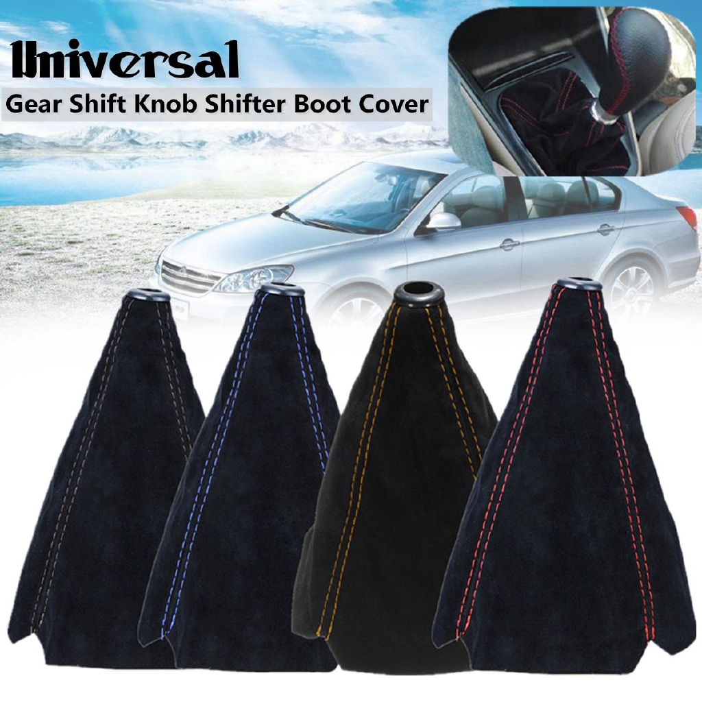 Universal Gear Shift Covers Suede PU Leather Gear Stick Shift Shifter ...
