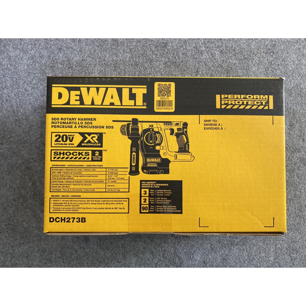 DEWALT สว่านโรตารี่ไร้สาย 3 ระบบ 18V. รุ่น DCH273B Brushless(ตัวเปล่า ...