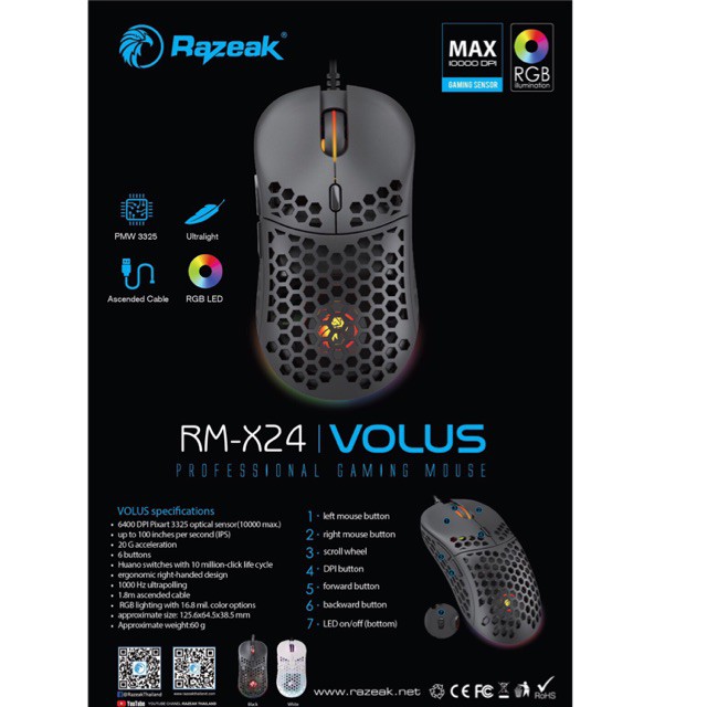 Razeak RM-X24 Gaming Mouse | Shopee Thailand