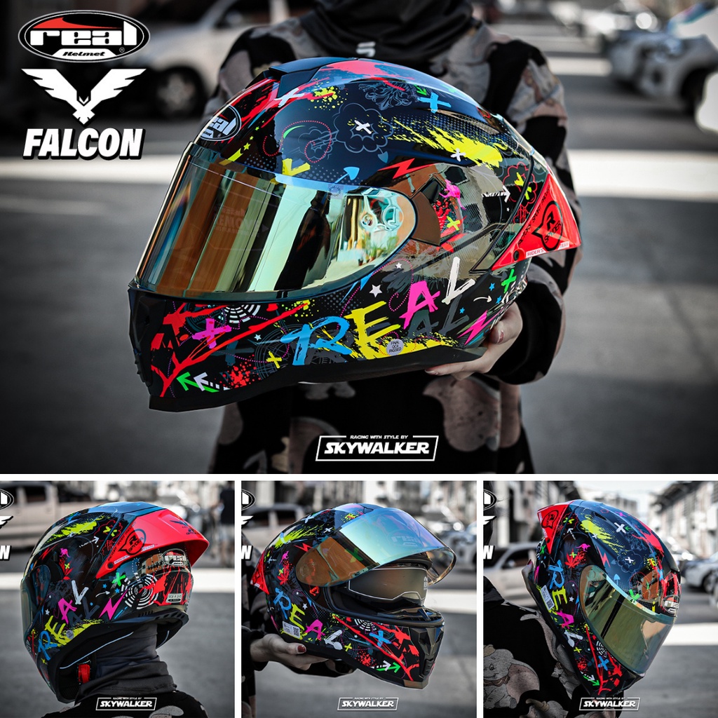 หมวกกันน็อค Real Raptor Rising Star/ Falcon Spyder รุ่นใหม่ล่าสุด 2022 ...