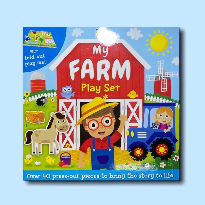 หนังสือเด็ก Press-Out And Play Board: My Farm Play Set , Board Book หนา ...