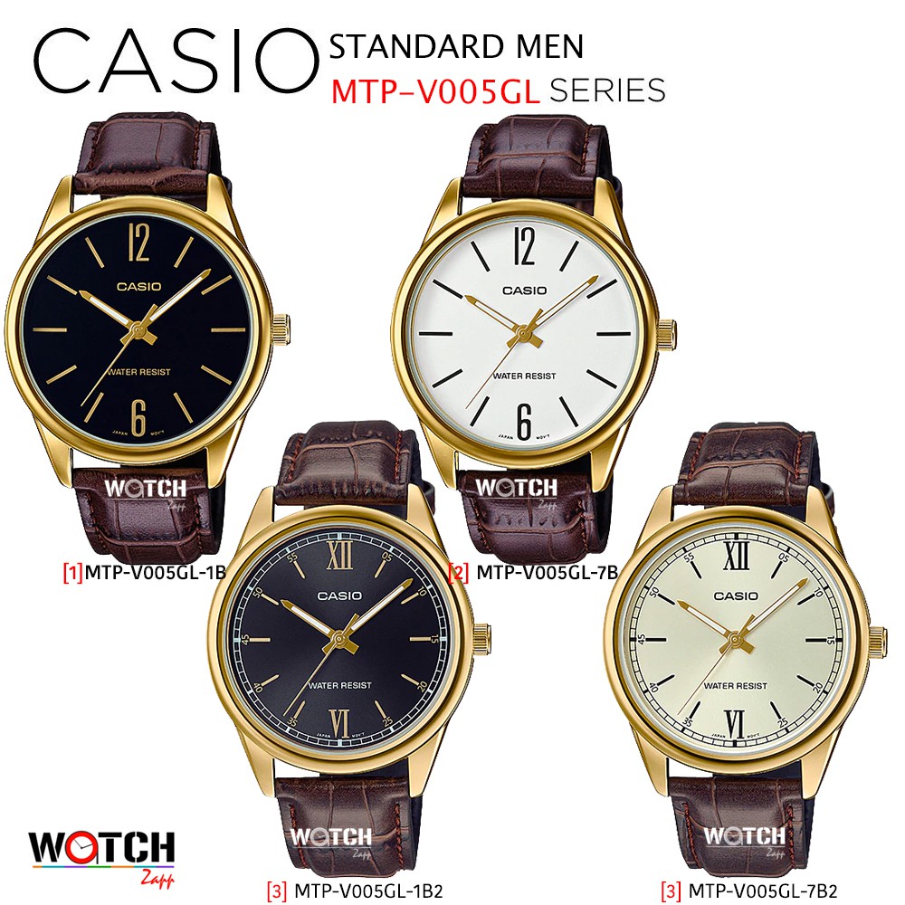 นาฬิกา นาฬิกาข้อมือ สายหนัง Casio Standard Men รุ่น MTP-V005GL MTP ...