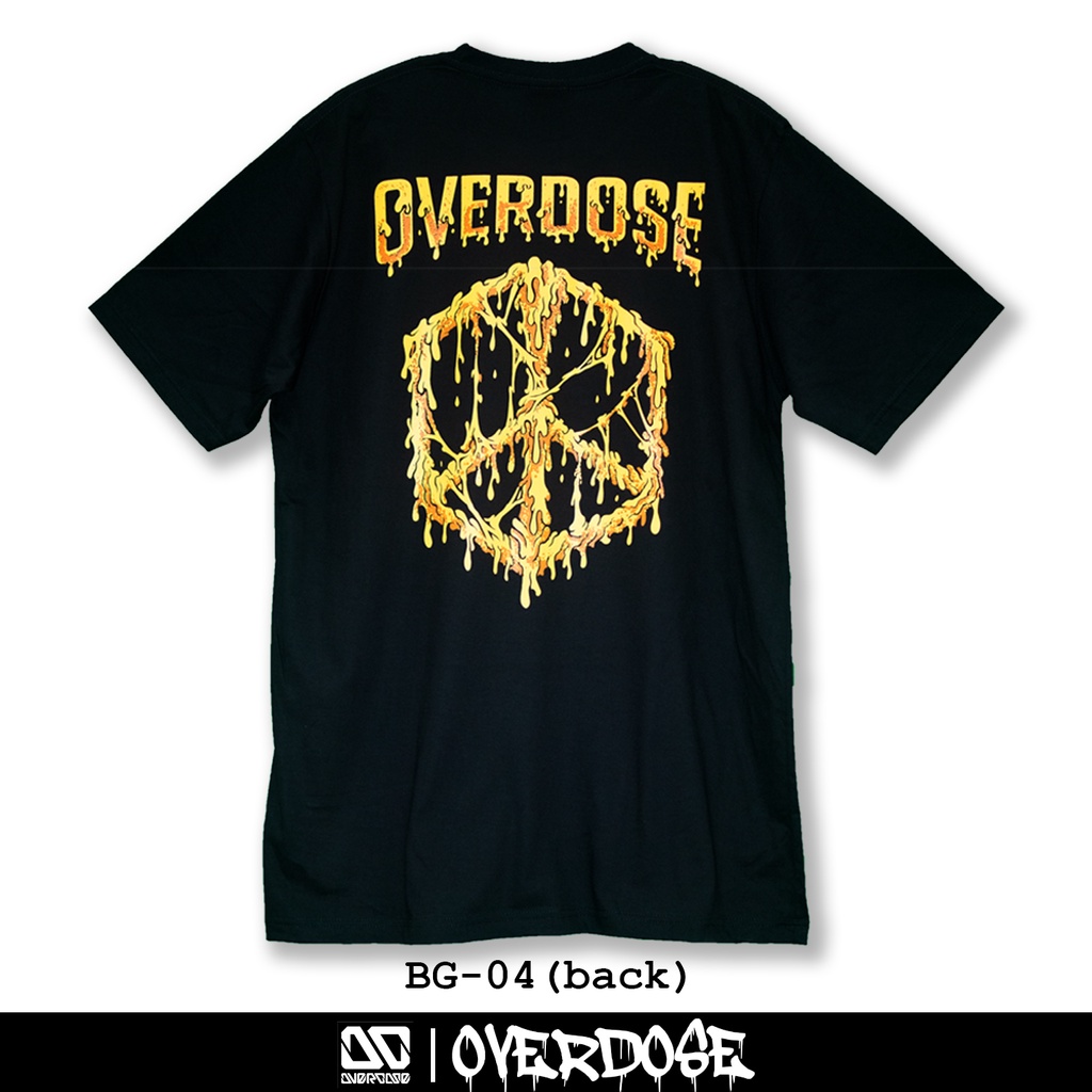 Overdose T-shirt เสื้อยืดคอกลม สีดำ รหัส BG-04(โอเวอโดส) | Shopee Thailand