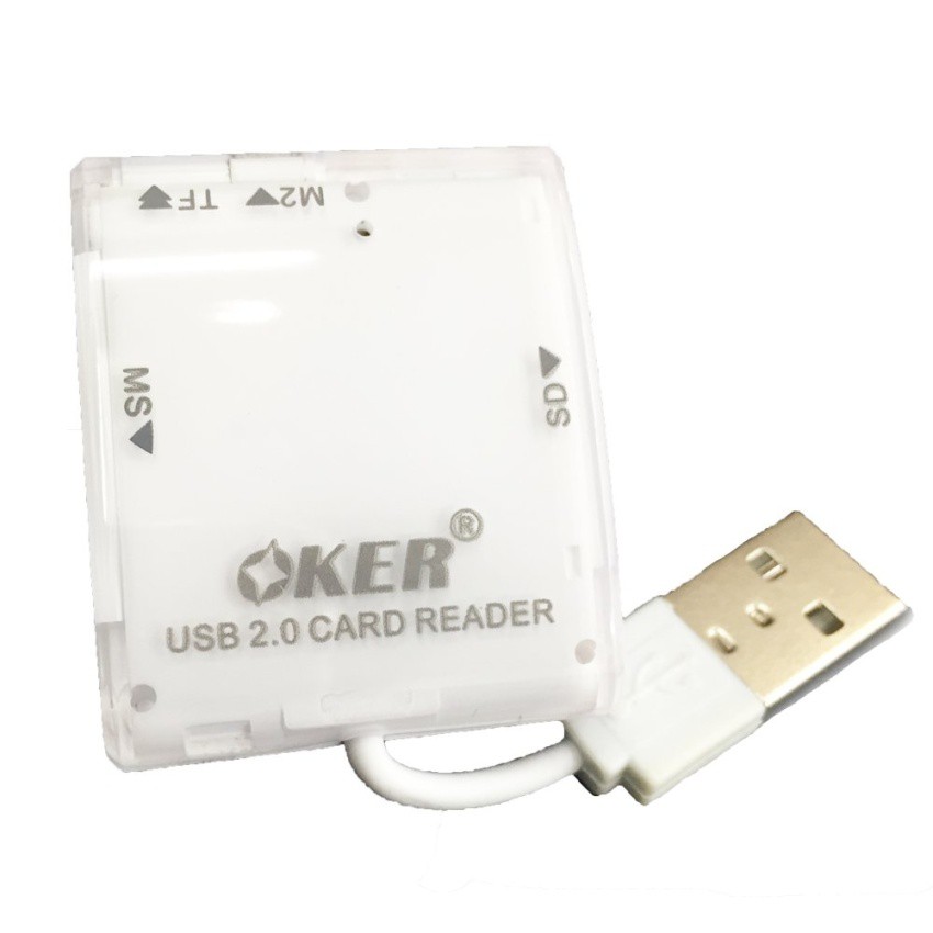 OKER Card Reader USB V2.0 ตัวอ่านเมมโมรี่การ์ด C- 1924 (White)#621 ...