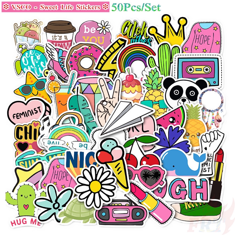 VSCO - Enjoy Sunshine Sweet Life Series 01 สติ๊กเกอร์ 50Pcs/Set Fashion ...