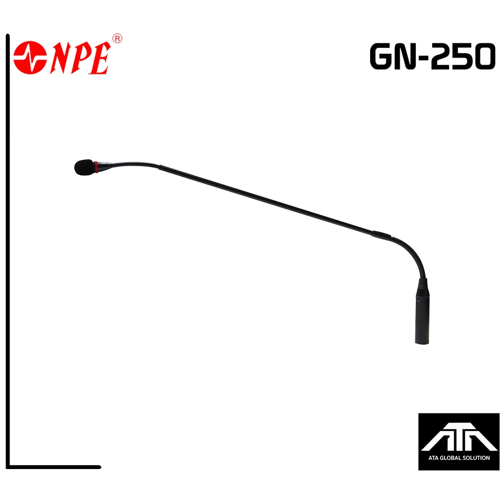 ไมค์ประชุมคออ่อน 56 ซม. NPE GN-250 56 cm พร้อมฟองน้ำสำหรับไมค์ npe gn250 ยาว 56 ซม. คอสวมไมค์ ...