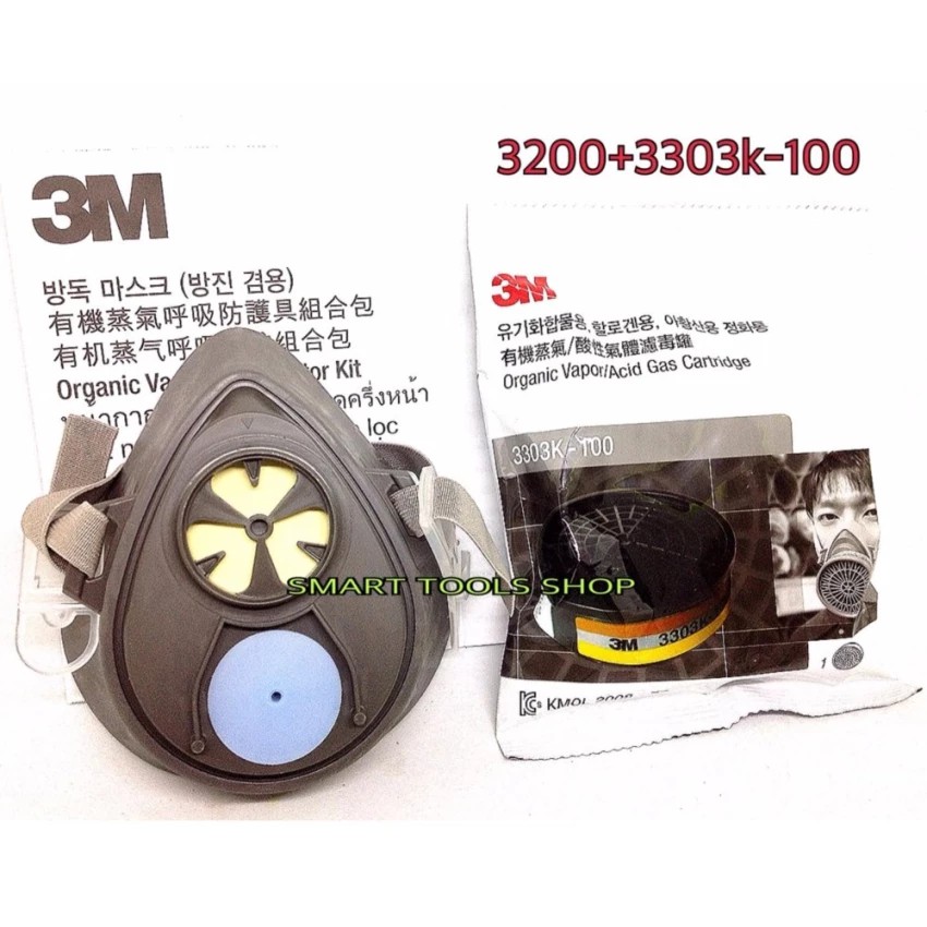 3Mหน้ากากกรองเดี่ยวรุ่น รุ่น3200+ไส้กรอง 3303K-100(ไส้กรองหนาพิเศษ ...