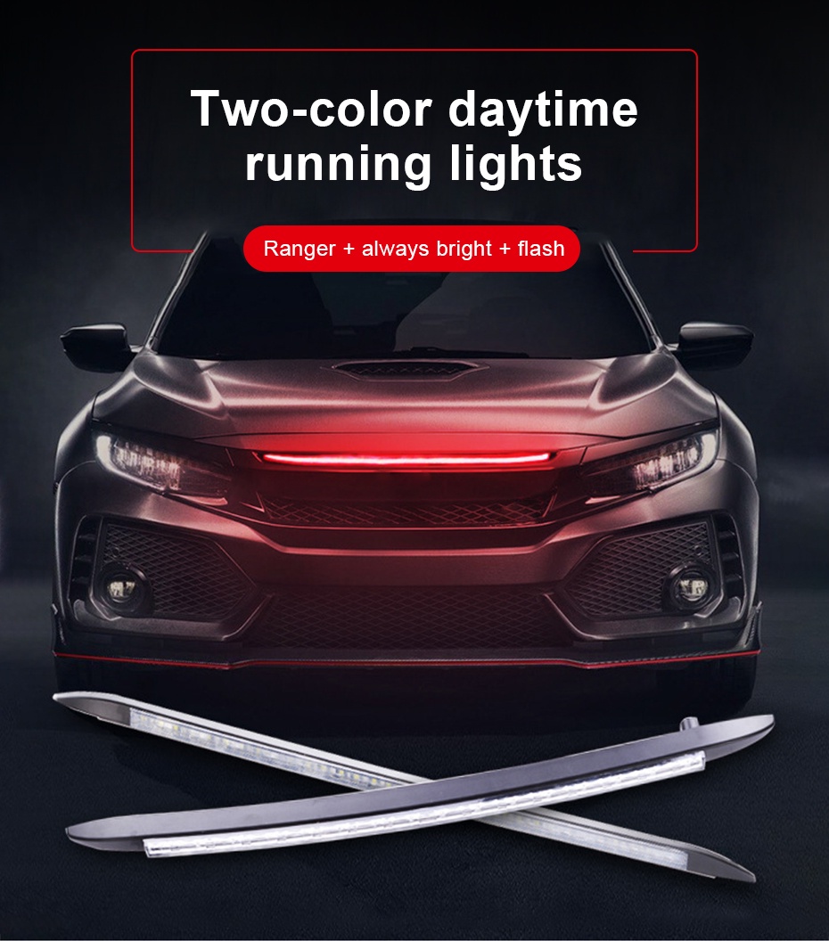 SEAMETAL 12V LED ไฟกระจังหน้ารถ DRL กันน้ำ IP56 ไฟวิ่งกลางวัน สากล ไฟ ...