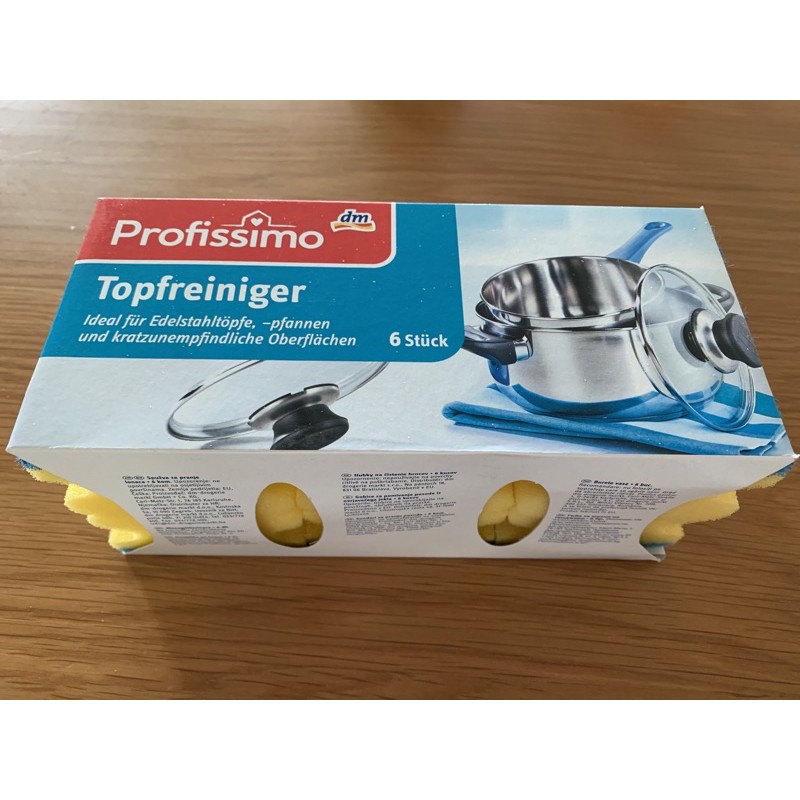 Profissimo ฟองน้ำขัดหม้อ กระทะสแตนเลส ฟองน้ำล้างจาน นำเข้าจากเยอรมัน ...