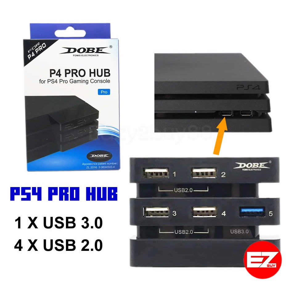 PS4 Pro USB HUB 3.0 + 2.0 5 พอร์ต DOBEแท้ | Shopee Thailand