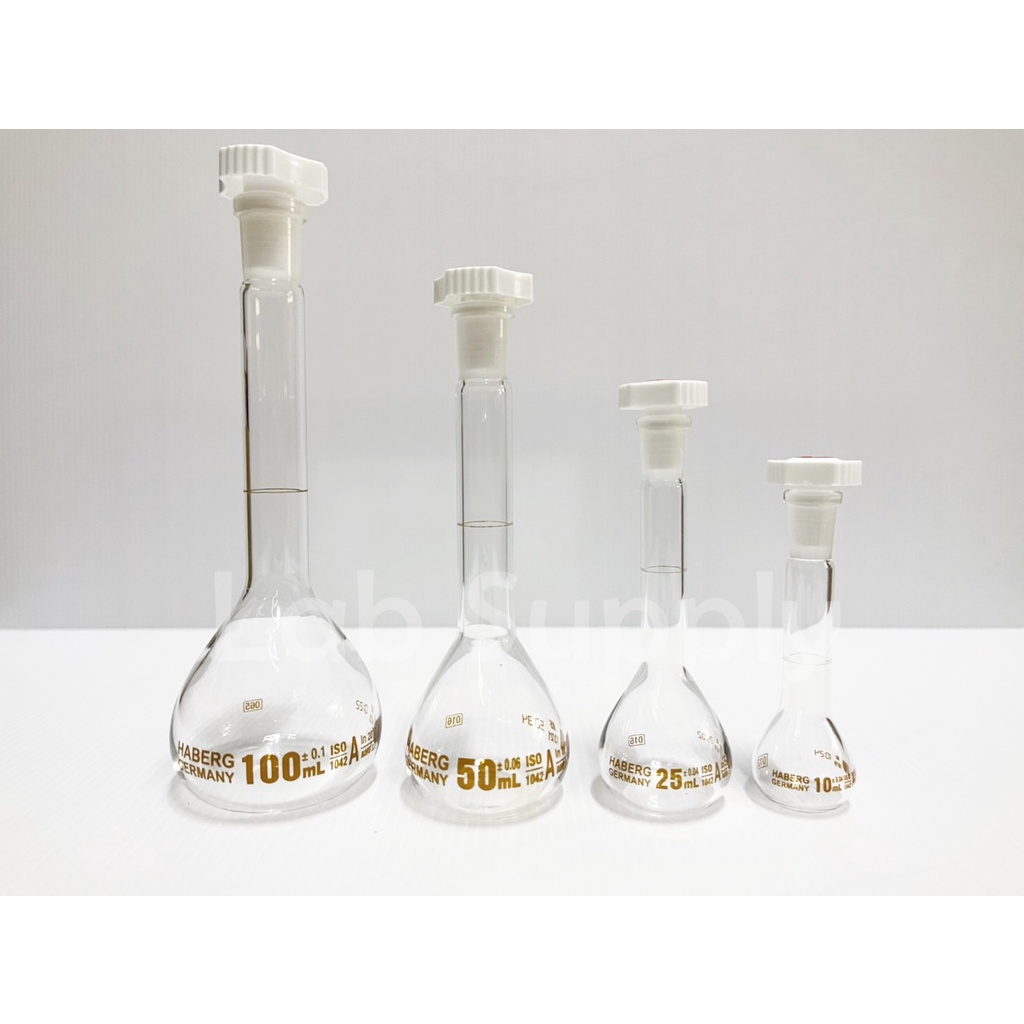 Haberg/Germany_Volumetric Flask with PP Stopper (Class A) ขวดวัดปริมาตร ...