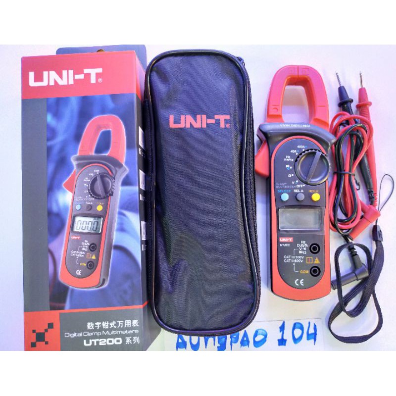 UNI T UT203 แคมป์มิเตอร์ มัลติมิเตอร์ดิจิตอล คลิปแอมป์ดิจิตอล AC/DC ...